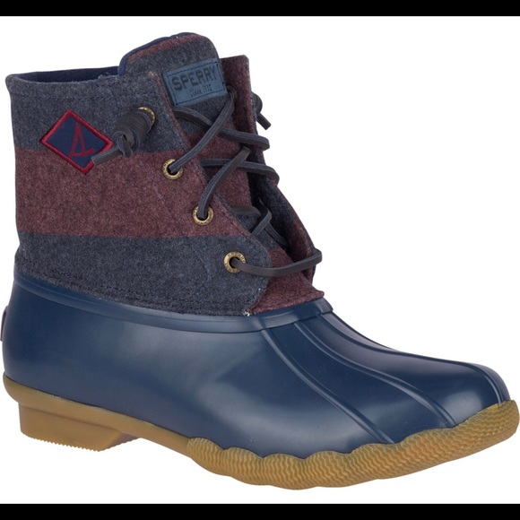 Sperry | Shoes | Sperry Top Sider Womens Blue Red Duck Boots | Poshmark